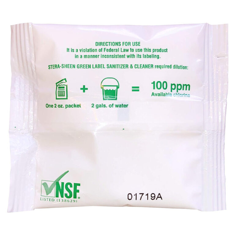 Stera-Sheen Green Label 2 - Ounce Sanitizer Packet (Purdy Products ...